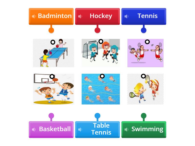Types of Sports - Labelled diagram