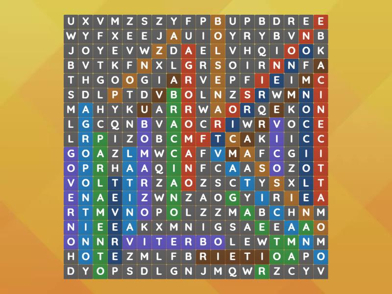 GEOGRAFIA - LAZIO - Wordsearch