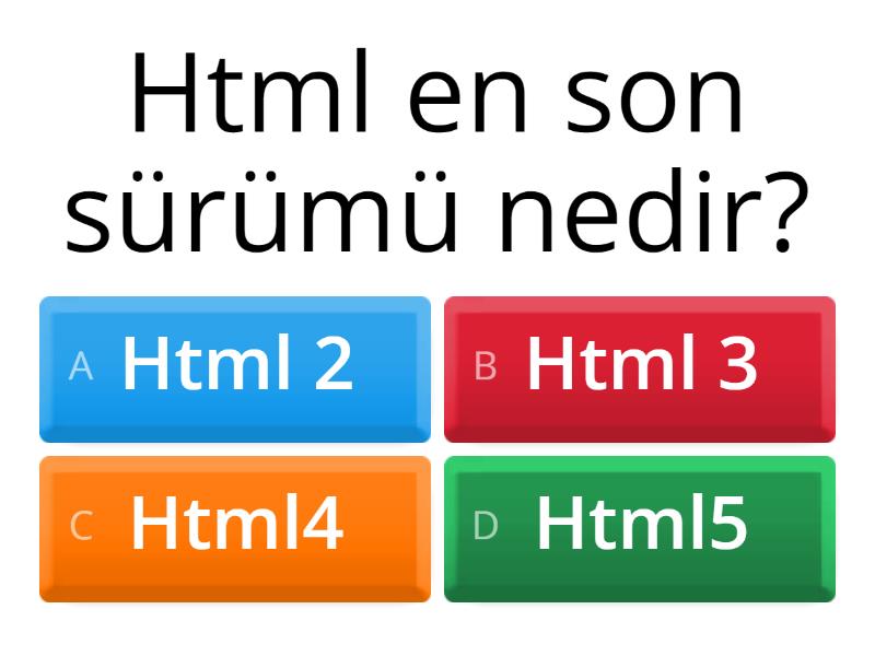 HTML - Quiz