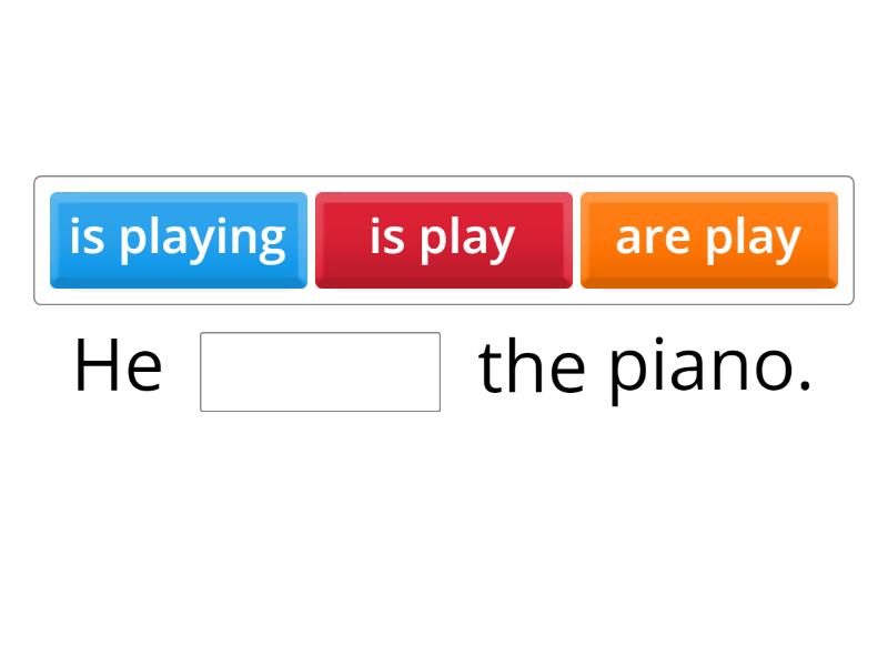 Present Continuous - Choose the correct answer - Complete the sentence