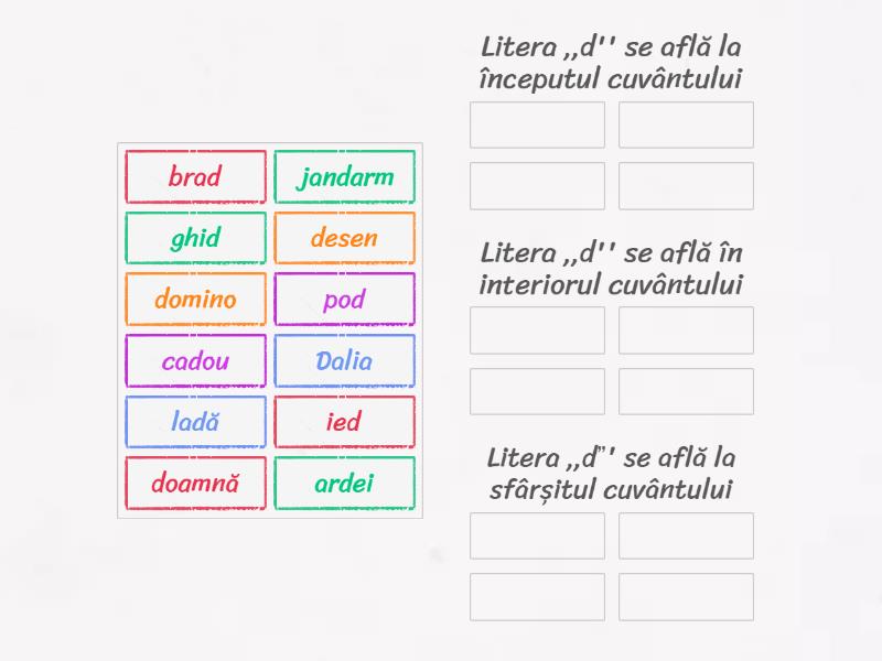 Litera D - Group sort