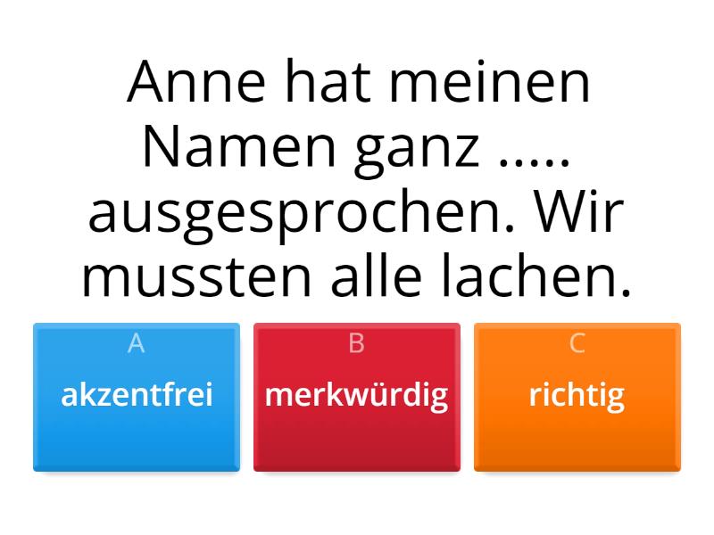 Menschen B1 L. 13 Wortschatz - Quiz