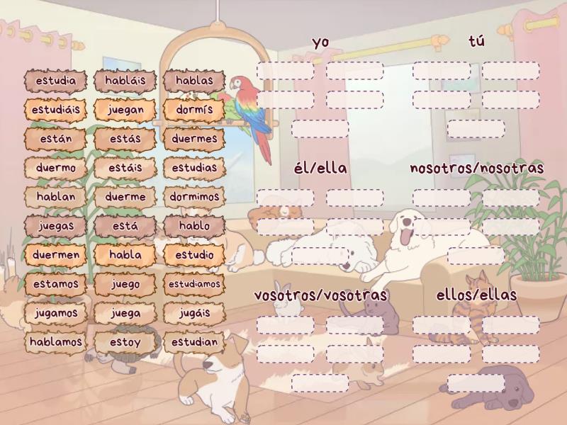 Presente verbos regulares - Group sort