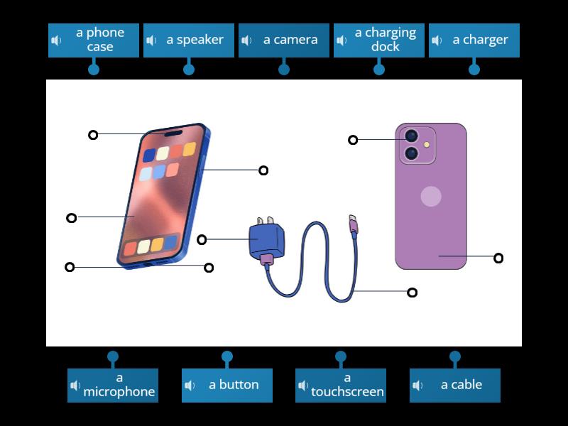 Phone Parts - Labelled diagram