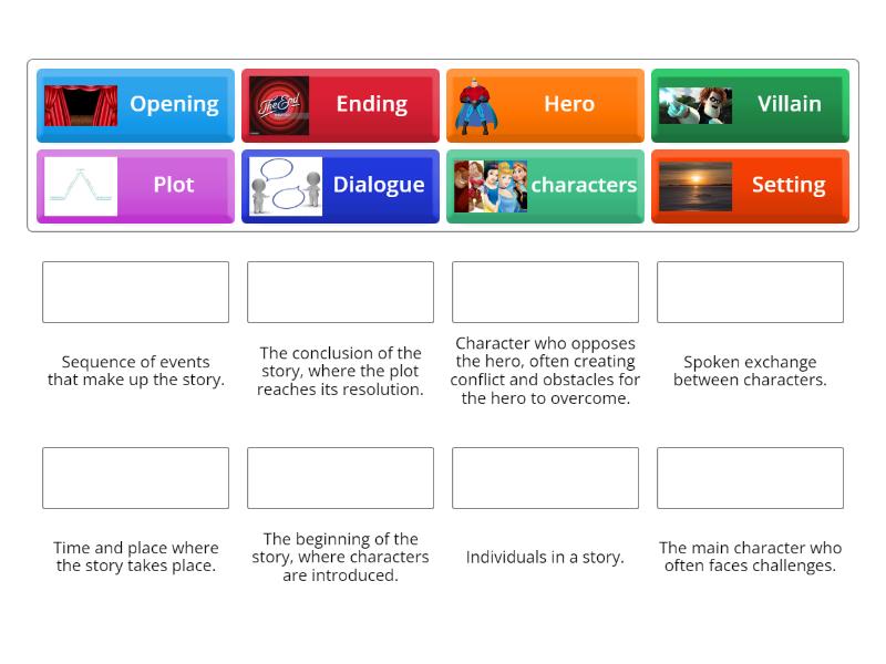 Elements of a story - Match up