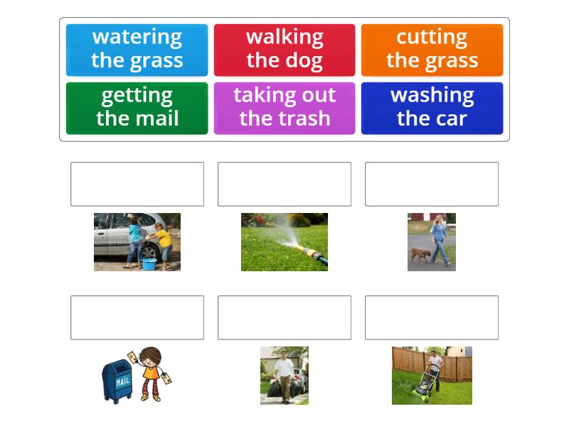 Outside Chores - Match up
