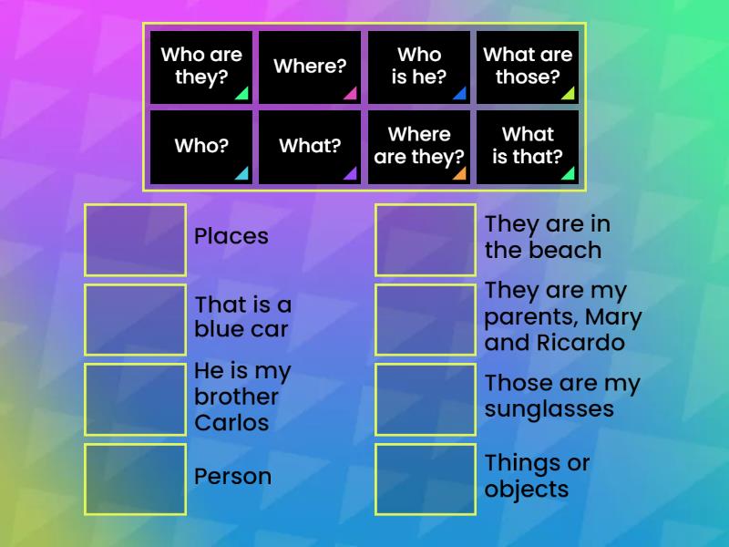 Wh/questions - Match up