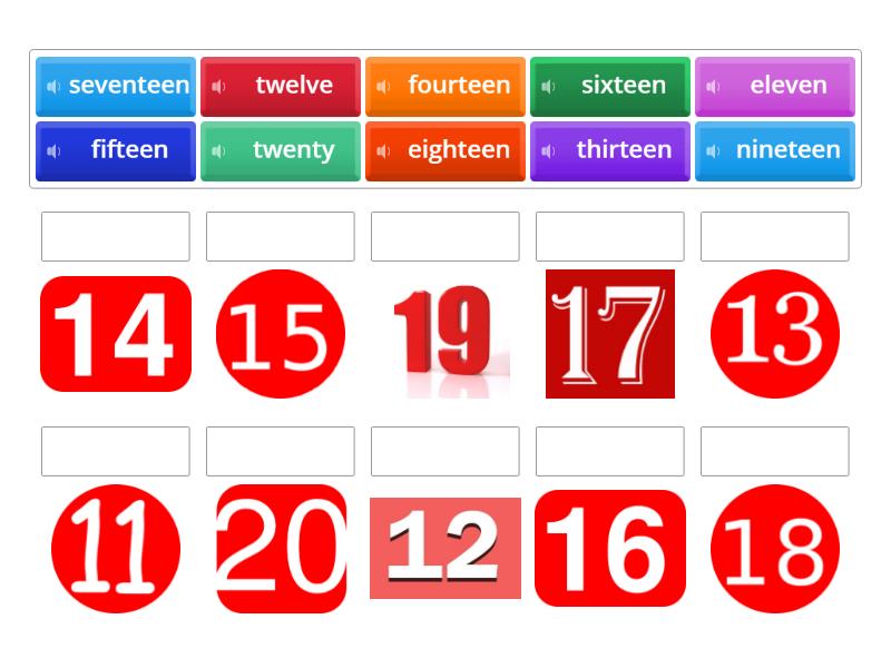 Number 11-20 - Match up