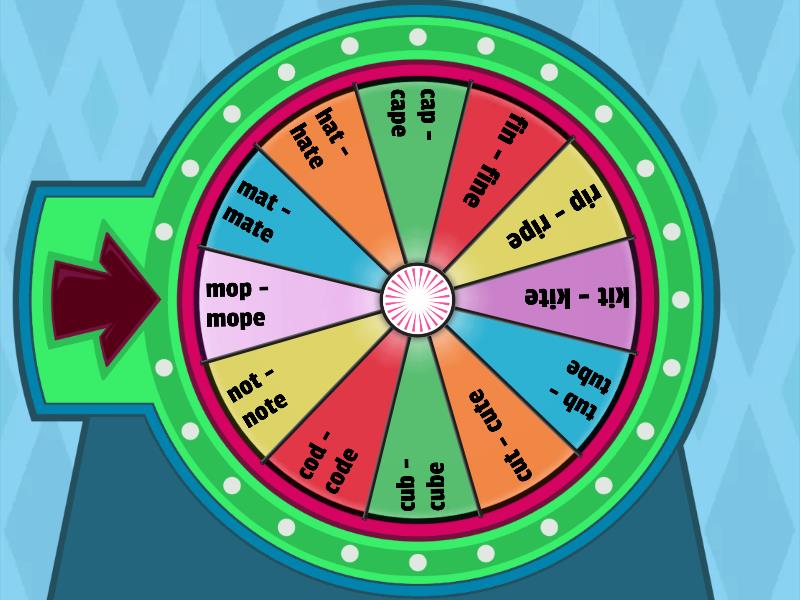 Long and short vowels - Spin the wheel