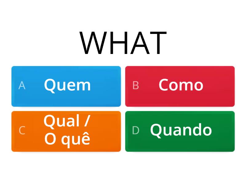 - What, Where, Who, How, Which, When, Whose, Why - Quiz
