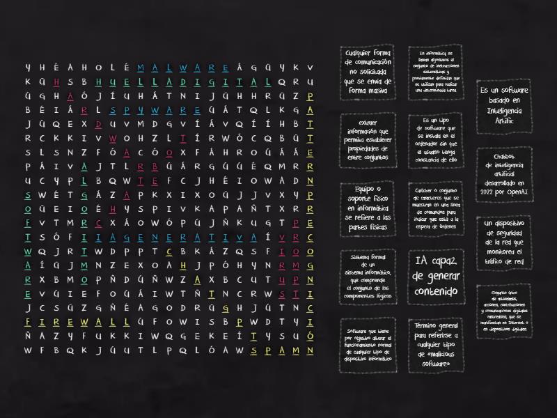 Inteligencia artificial - Sopa de letras