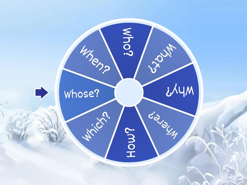 Question words (wheel) - Spin the wheel