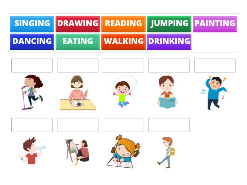 VERB + (ING) - Match up