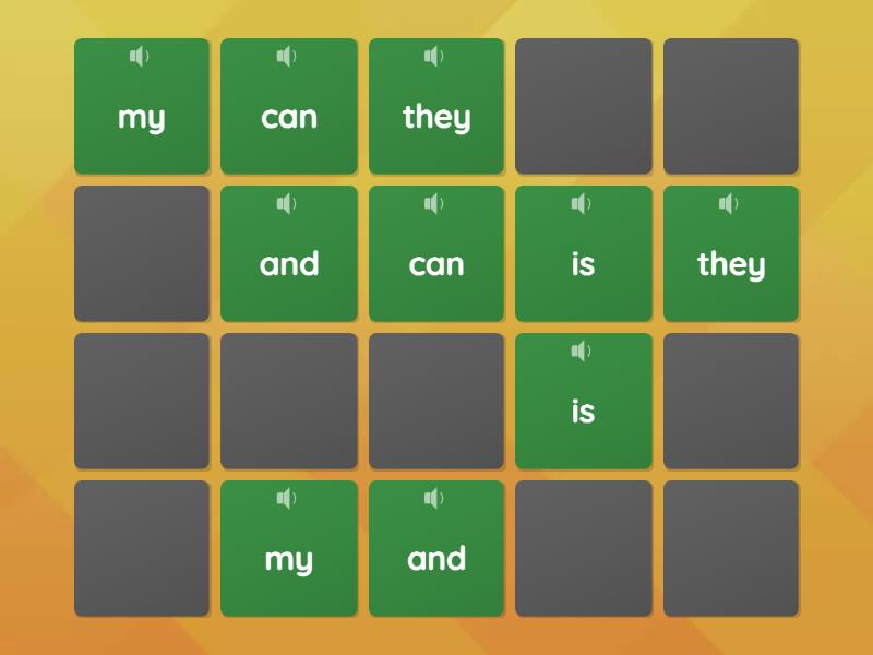 tricky words - Matching pairs