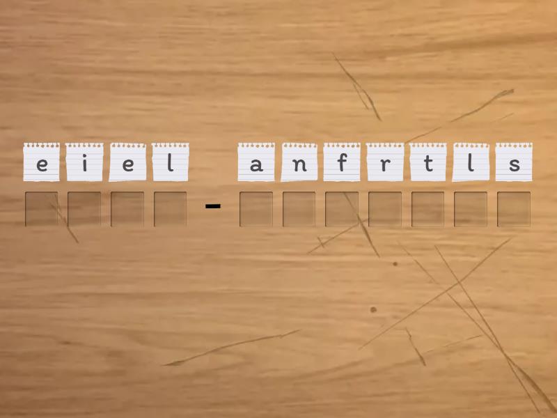 Character traits (part 1) - Anagram