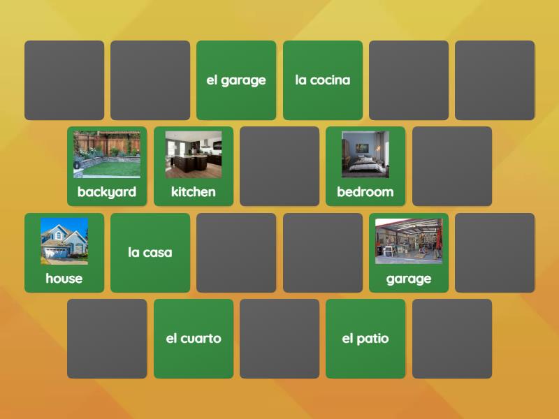 Unit 2: Mi familia y mi casa - Matching pairs