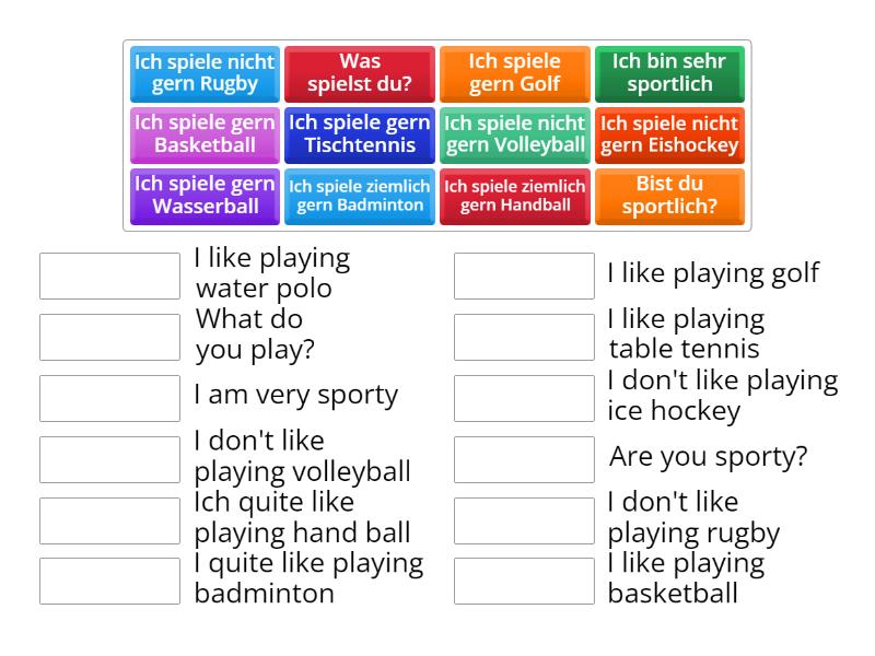 Spielst du gern Tennis? - Match up