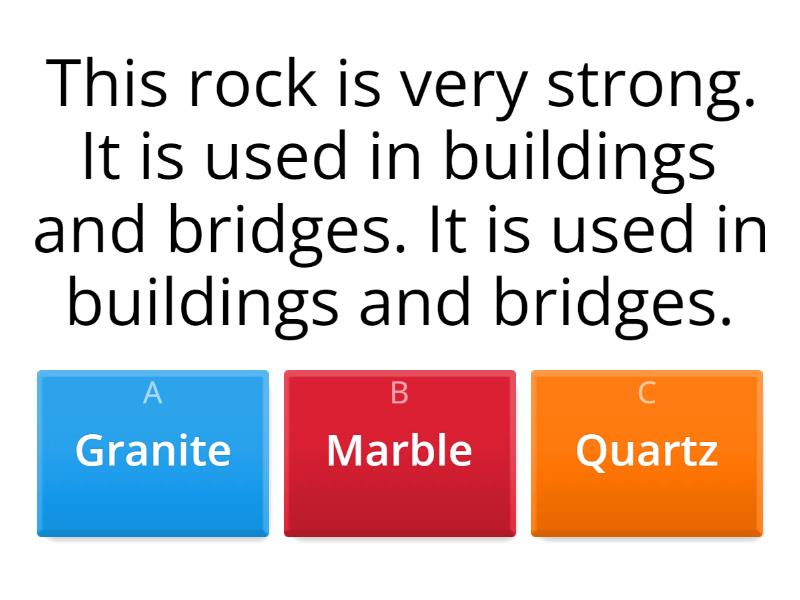 Types of Rocks - Quiz