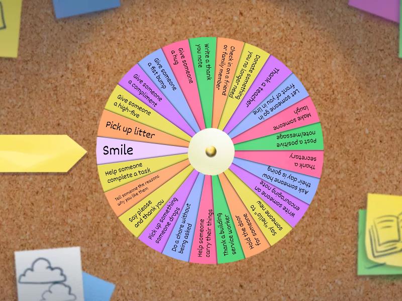 Random Acts of Kindness Spinner - Spin the wheel