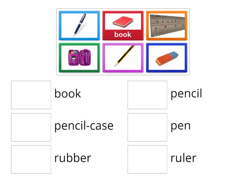 school things - Match up