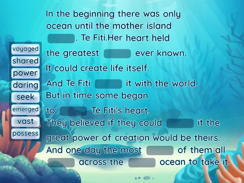 In the beginning .... Moana - Complete the sentence