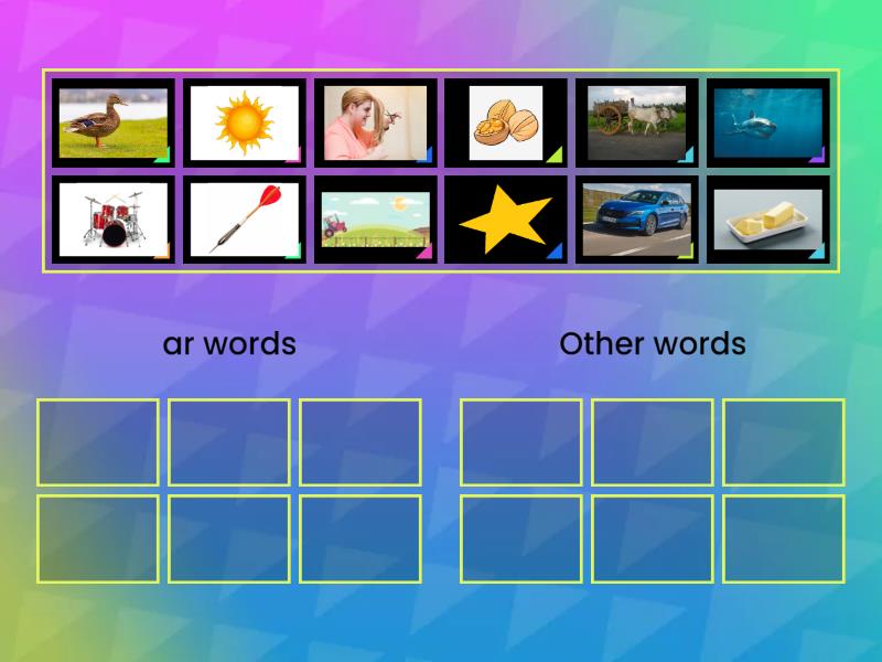 'ar' words - Group sort