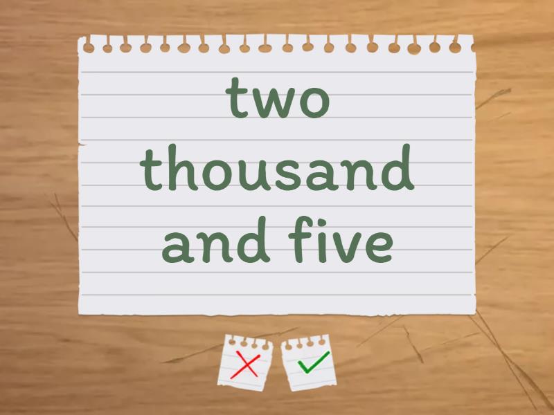 Saying numbers, dates and times. - Flash cards