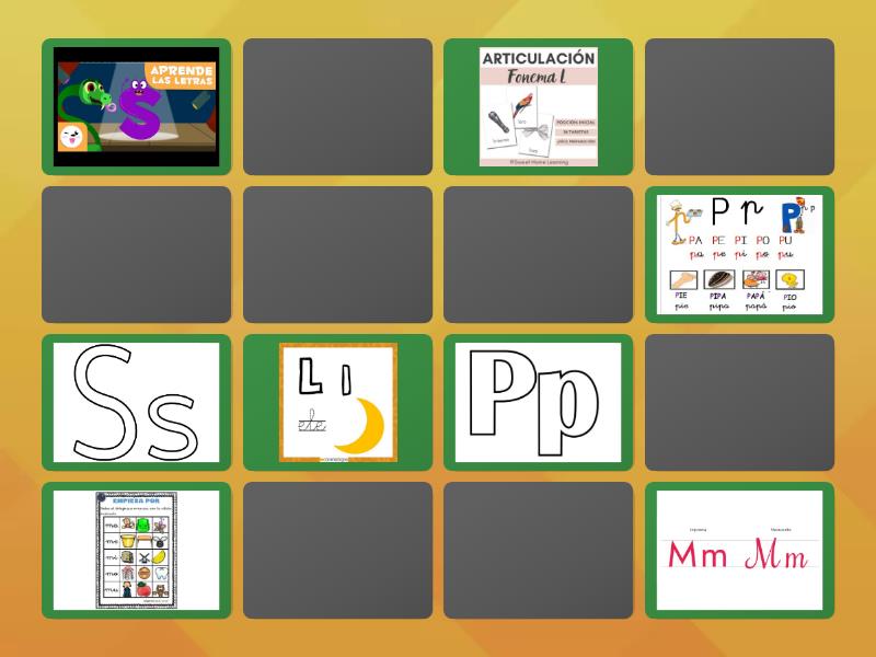 Emparejar sonidos con letras - Matching pairs