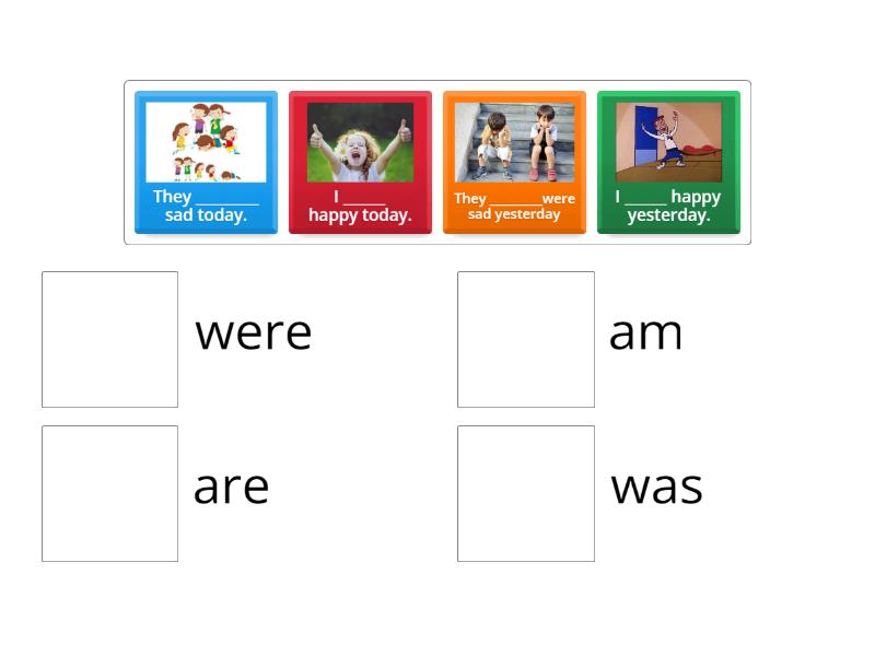 am/was - are/were - Match up