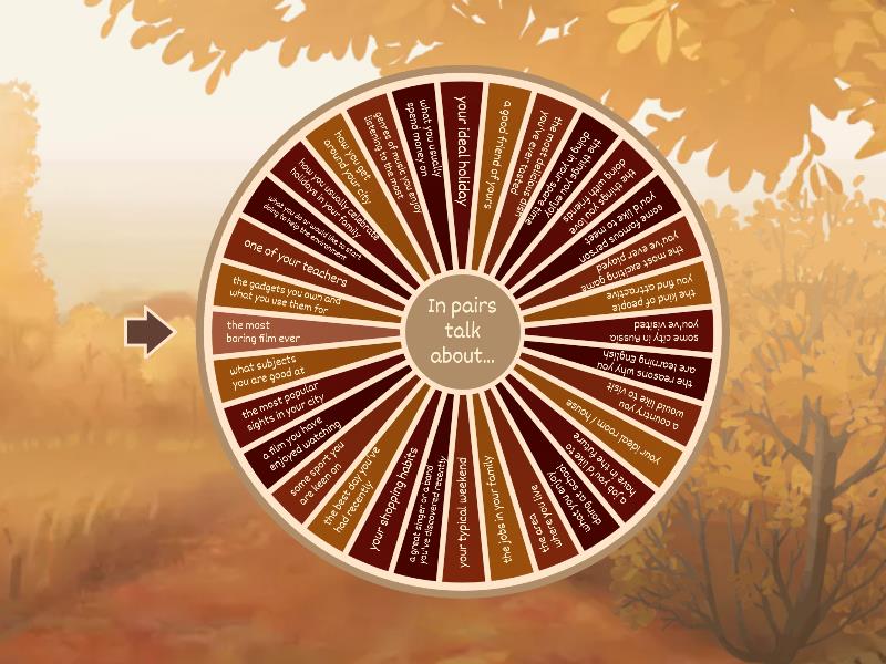 B2 PET Ultimate Speaking Questions Set for All Year - Случайное колесо