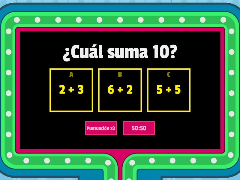 Sumas exactas - Gameshow quiz