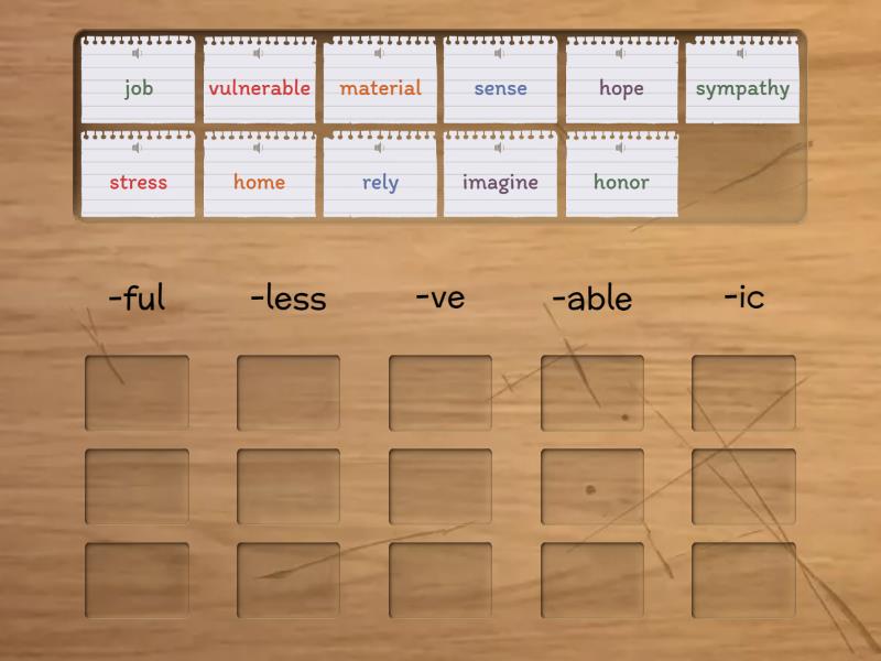 Fucus 3 Unit 8 A Suffixes Forming Adjectives From Nouns And Verbs