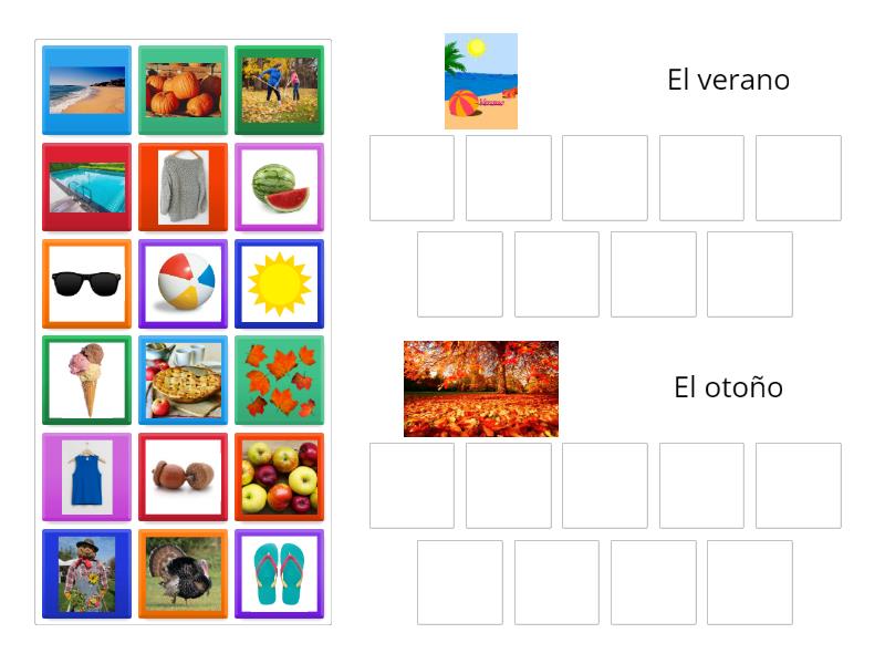 Las cosas del verano y el otoño - Group sort