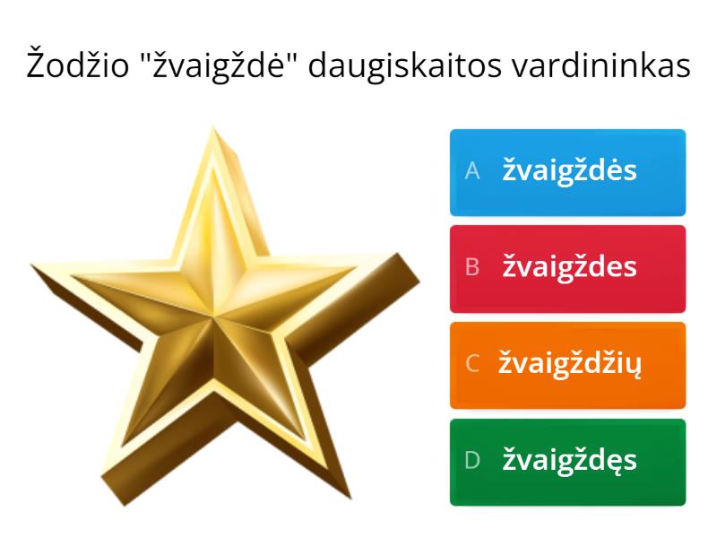 Vardininkas ir kilmininkas - Quiz