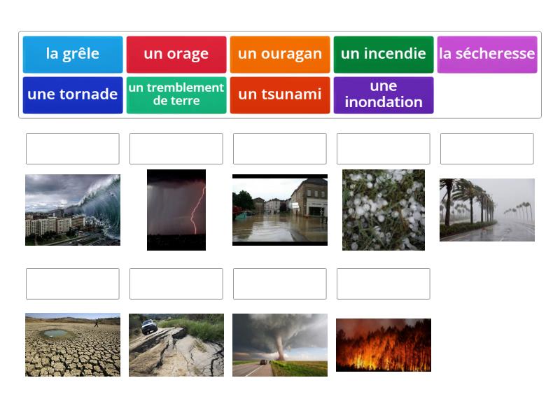 B1.3 U7 Les catastrophes naturelles - Match up