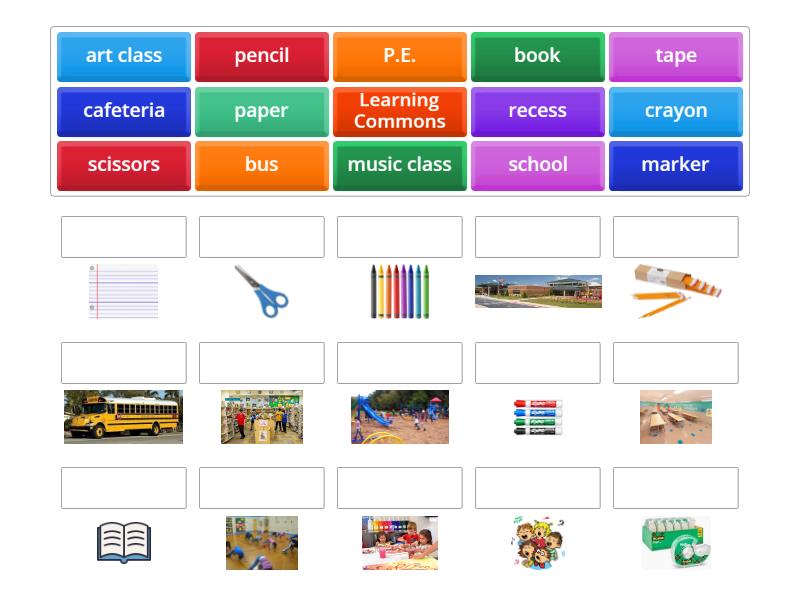 School Vocabulary 1 - Match up