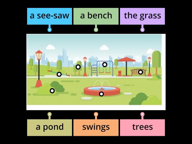 1B U3_In the park - objects - Labelled diagram