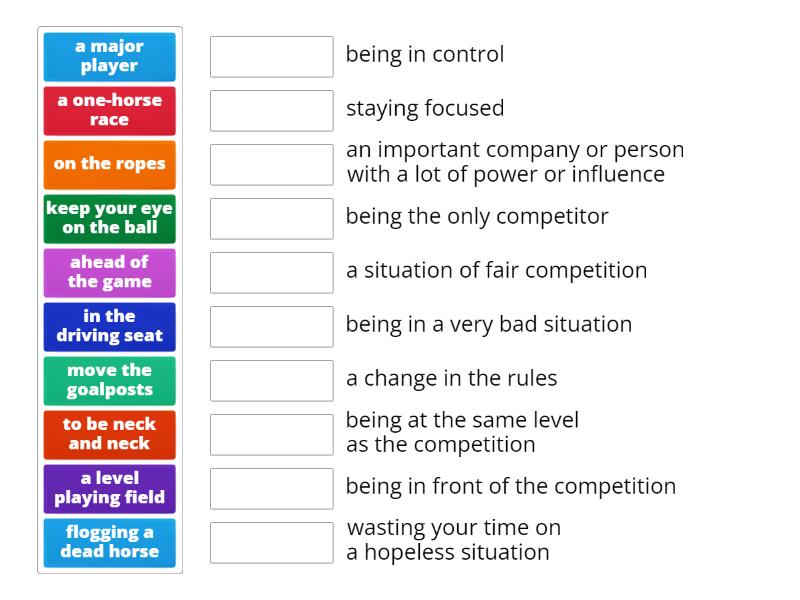 Competition Idioms - Match up