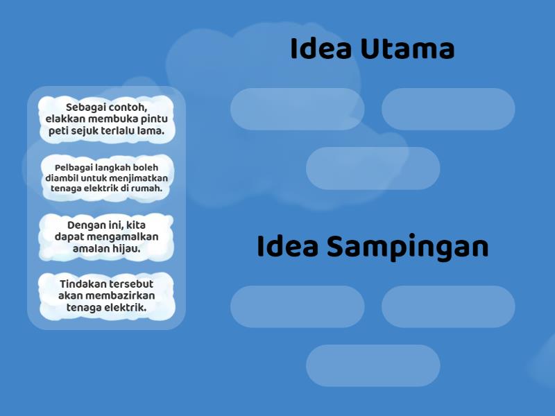 Kategorikan: Idea Utama dan Idea Sampingan - Group sort