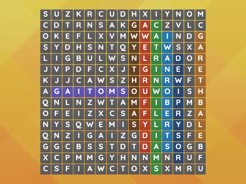 enwogion cymru - Wordsearch