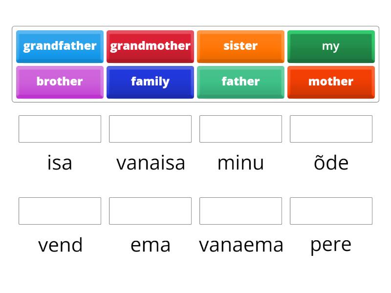 Family members - Match up