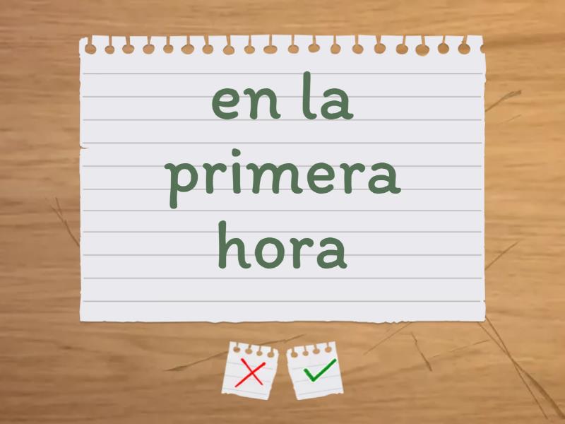 Las clases en la escuela - Flash cards