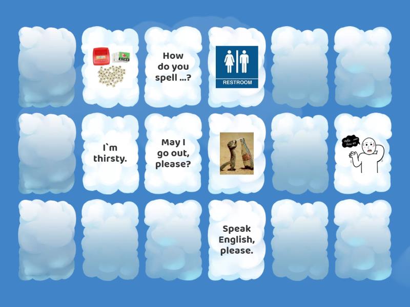 Classroom language - Matching pairs