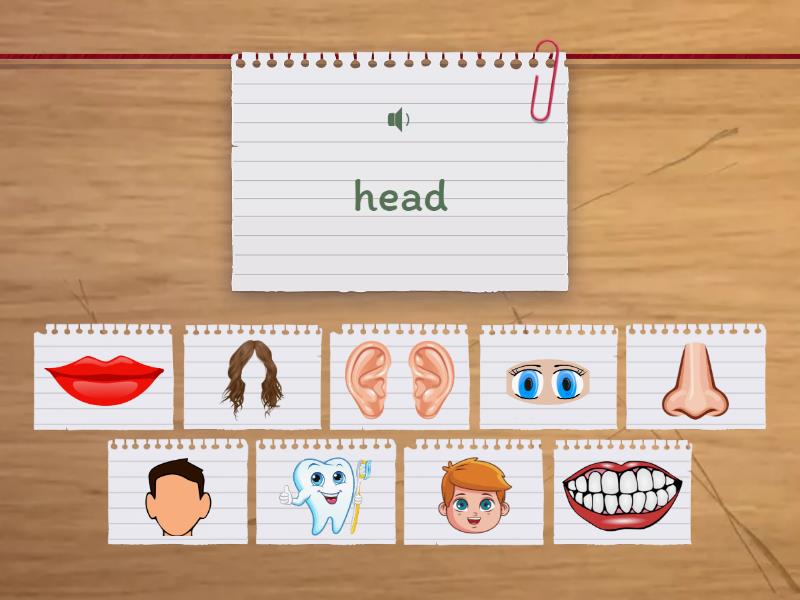 Kid's box 1, unit 6. My face (2) - Find the match