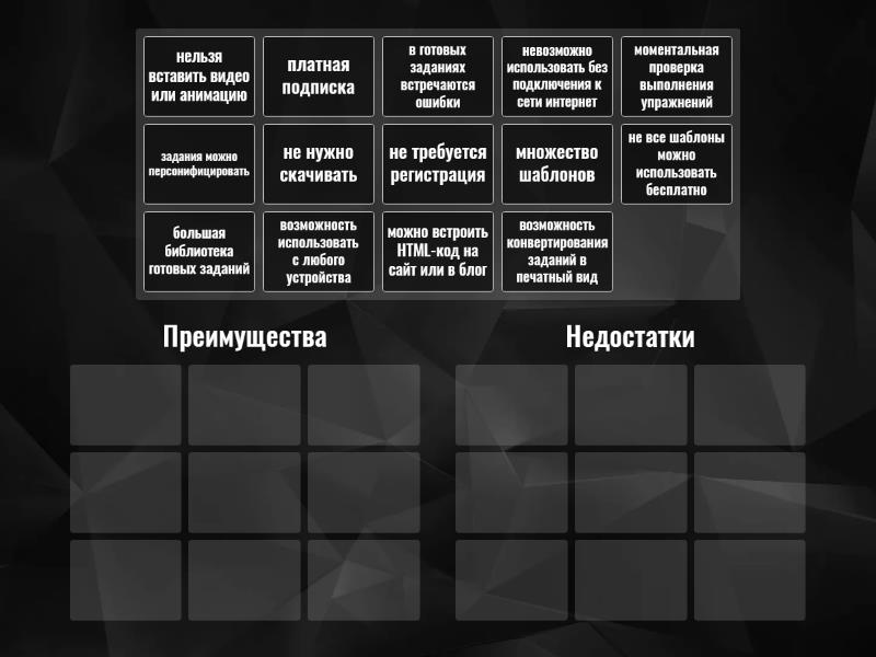 Wordwall - Group sort