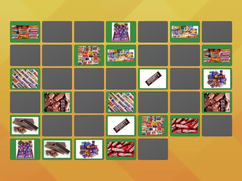 chocolate bars - Matching pairs