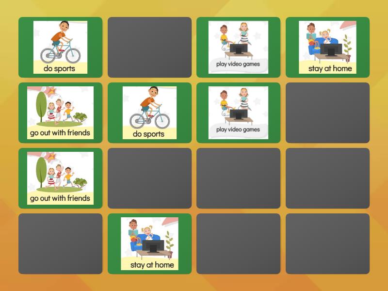 Weekend Activities - Matching pairs