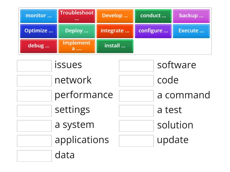 Roma My IT tech collocations # - Match up
