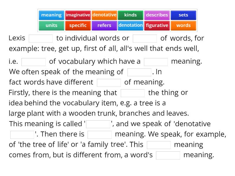 What is Lexis? - Complete the sentence