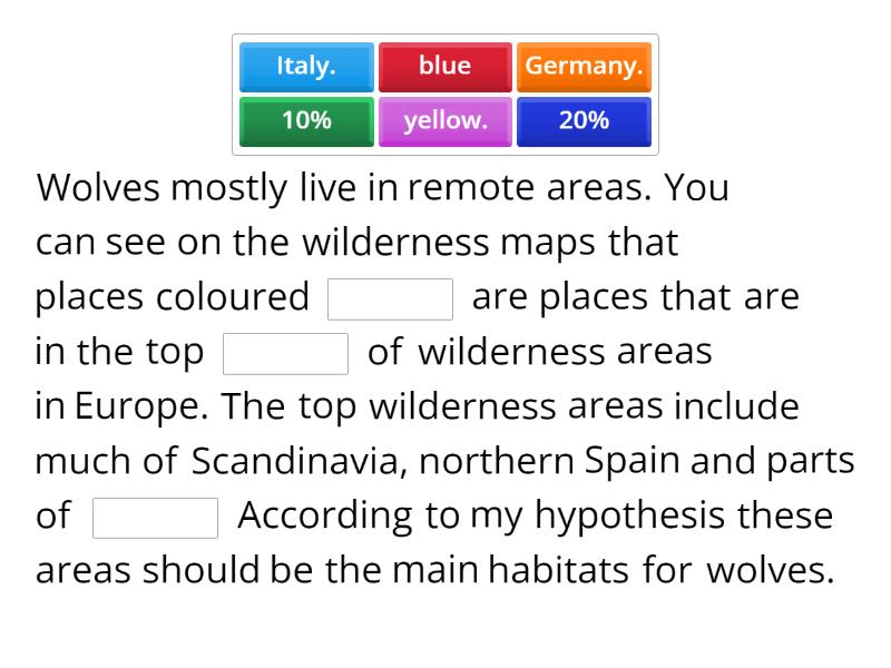 Wolf analysis - Complete the sentence